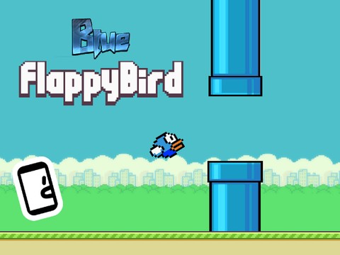Blue Flappy Bird (Mobile Friendly)