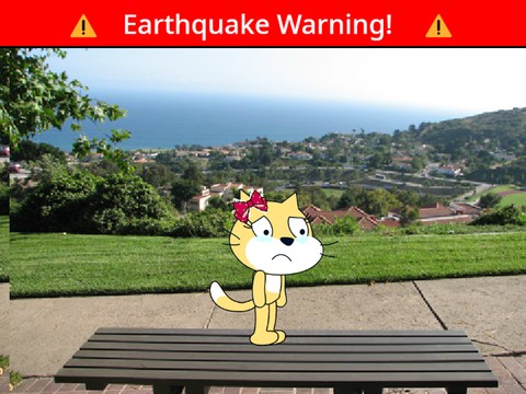 Stephanie Cat is on an Earthquake!