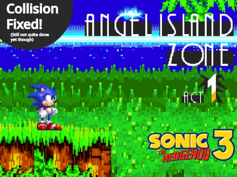 Sonic 3 - Angel Island Zone Act 1 (Collision Fixed)