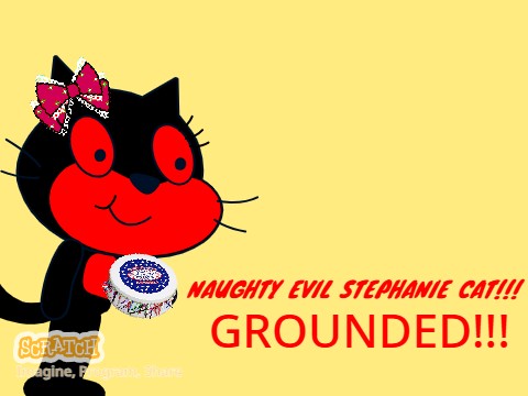 Evil Stephanie Cat eats all of the Memorial Day cookies/GROUNDED
