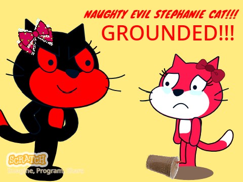 Evil Stephanie Cat spills Anna Cat's milkshake/GROUNDED
