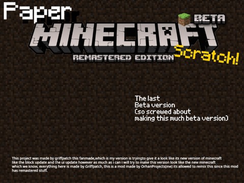 Paper minecraft remastered BETA