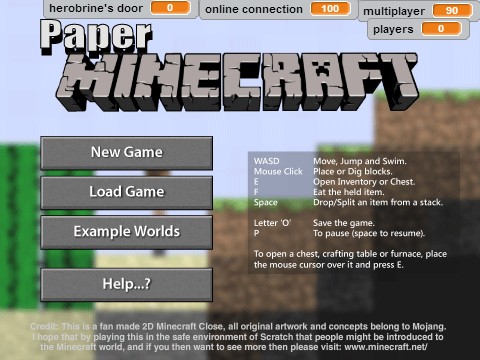 Paper Minecraft v11.3 (Minecraft 2D) multiplayer