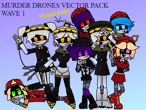 Murder Drones Vector Pack = WAVE 1