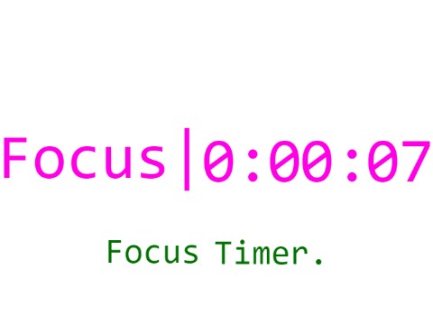 focus timer.