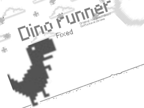 T-rex chrome dinosaur game Fixed