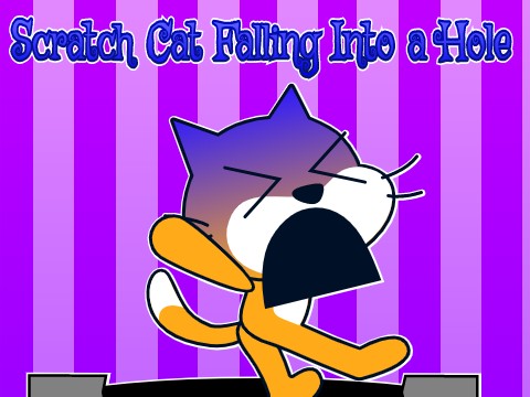Scratch Cat Falling Into a Hole