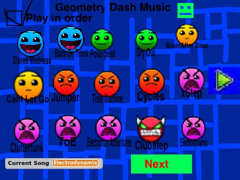 All Geometry Dash Music (Including Meltdown)