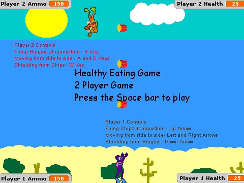 Healthy Eating Game 2 Player Game