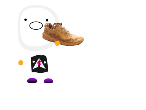 eating my deep fried shoe