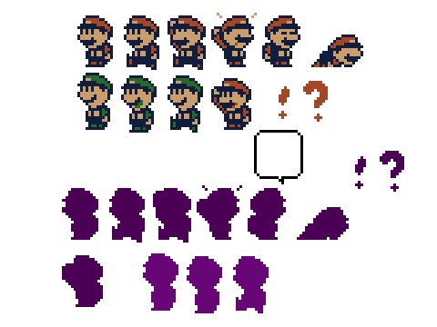 Paper Mario NES sprites