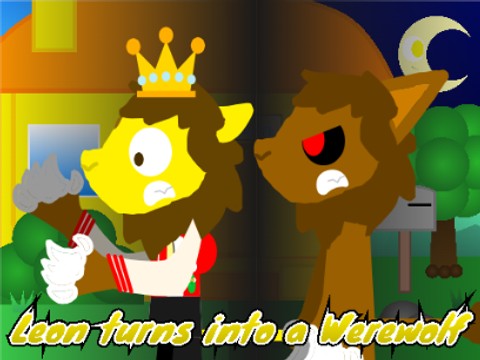 Leon turns into a Werewolf