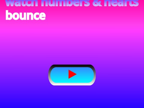 watch numbers & hearts bounce