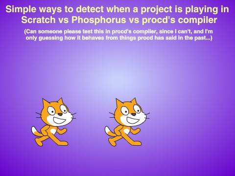Simple Scratch vs Phosphorus vs procd