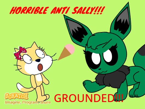 Anti Sally throws Stephanie Cat's ice cream/GROUNDED