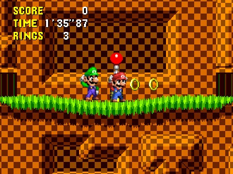 Retro Sonic Engine Mario Reskin