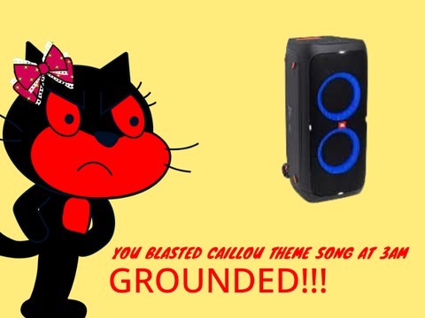 Evil Stephanie Cat Blasts the Caillou Theme Song At 3AM/GROUNDED remix