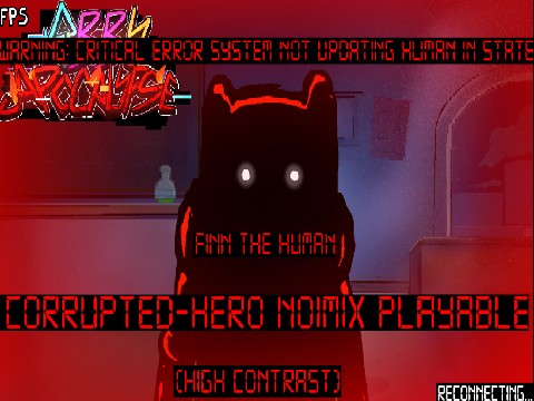 (High Contrast) FNF-CORRUPTED HERO NOIMIX PLAYABLE (MY TAKE)