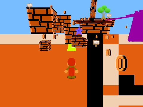 NES Mario skin in 3D Mario Test!