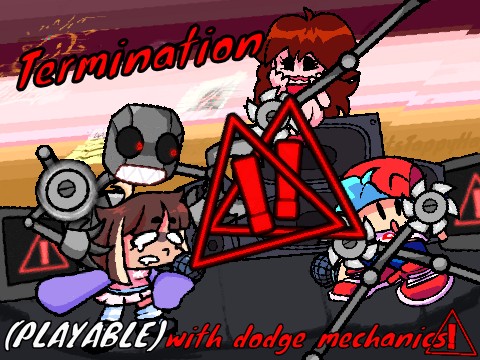 FNF Vs QT Termination | Friday Night Funkin' PLAYABLE + Dodge Mechanics