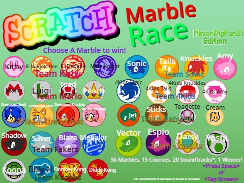 Scratch Marble Race MinionPigFan21 Edition [Mobile Friendly]