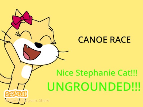 Stephanie Cat gets 1st place in the canoe race