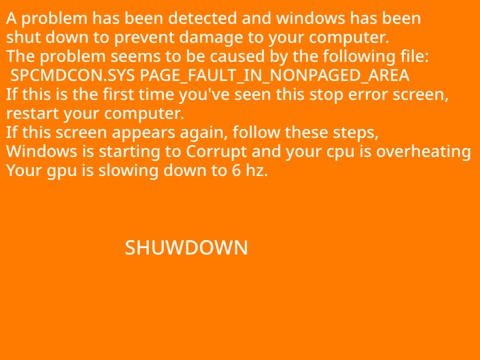 Windows Vista’s most creepiest killscreen ever!