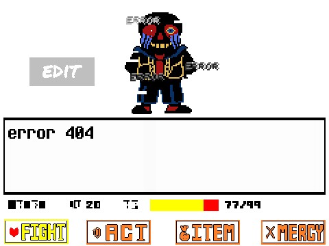 Undertale Error Sans battle