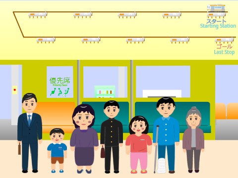 みんな座らせて！ Everybody sit down!