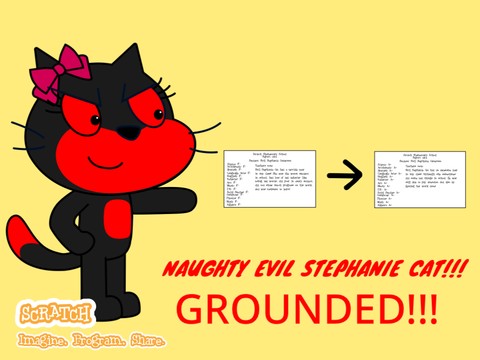 Evil Stephanie Cat swaps her report card with Daniel’s/GROUNDED