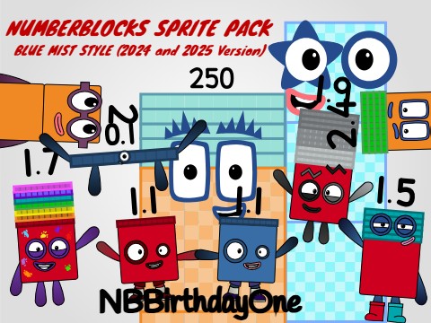 Numberblocks Sprite Pack - Blue Mist Style (2025) Version FIXED