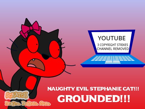 Evil Stephanie Cat Creates a Youtube Channel/Gets 3 copyright strikes ...