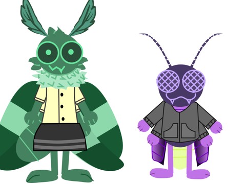 New Borough Bugs characters: Vera and Lúcás