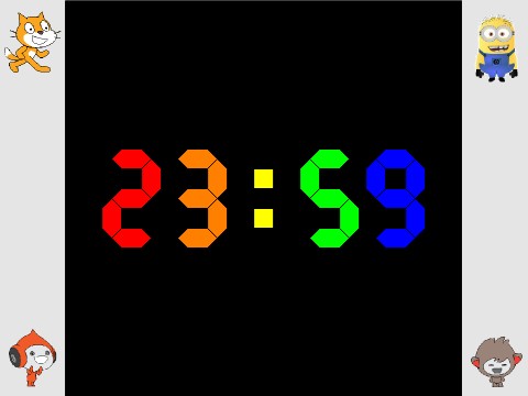 Digital Clock 2 - 1 Line Challenge