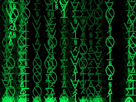 Rainbow Matrix Rain Test