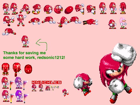 Knuckles Sprites-1