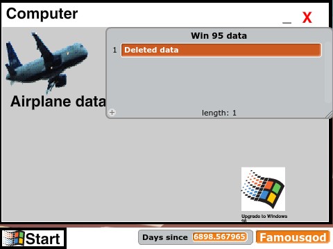 Windows 95 with internet Explorer