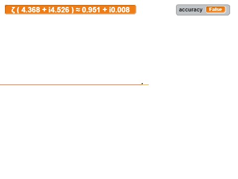 Zeta function of complex numbers
