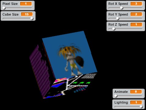 Texture mapped 3D cube