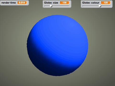 Shaded globe using pen