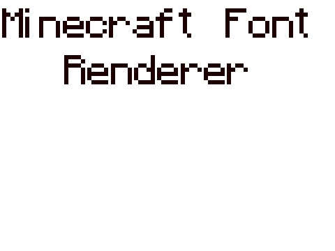 Minecraft Font Renderer (Improved)