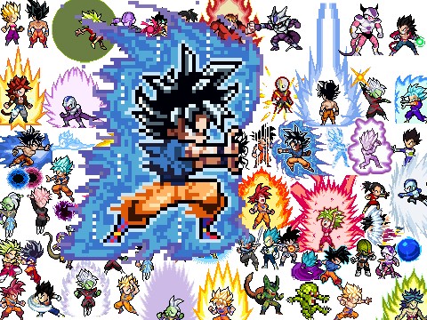 Ultra sprite pack sprite pack credit to ninjali dbz raging balst and ...