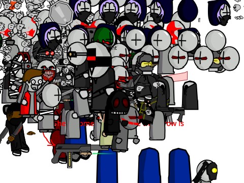 every madness combat sprite in my backpack