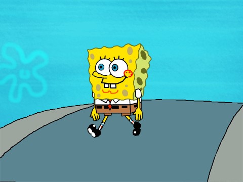 the spongebob walk cycle