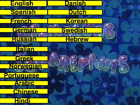 Spongebob songs - multilanguage