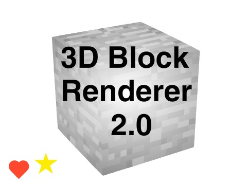 3D Block Renderer 2.0