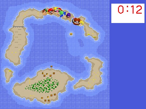 Mario Kart Racemap Simulator: SNES Koopa Beach 1