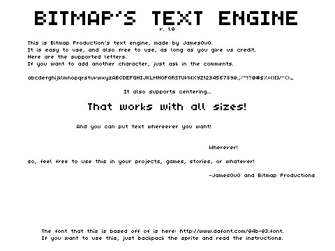 Bitmap's Text Engine (v. 1.1)