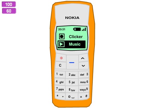 Nokia 1100 Simulator (Use keys) demo