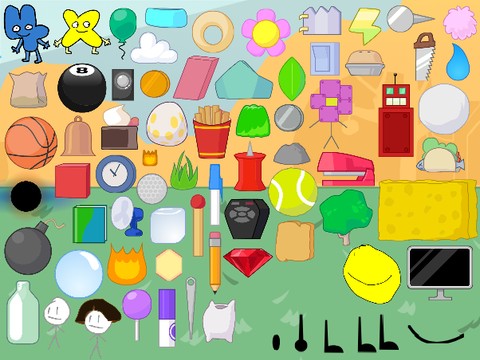 BFDI assets in vector